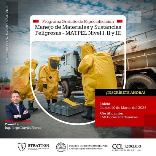 Manejo de Materiales y Sustancias Peligrosas MATPEL I II III – Instituto Stratton
